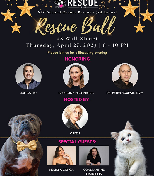NYC Second Chance Rescue Hosts Third Annual Rescue Ball Gala • James ...